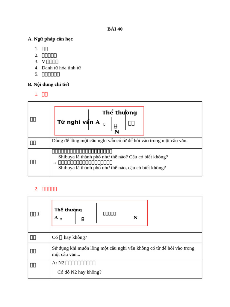 T NG H P NG Pháp Bài 40 | PDF
