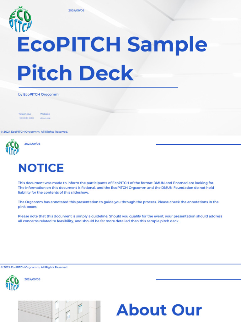 EcoPITCH Sample Pitch Deck | PDF