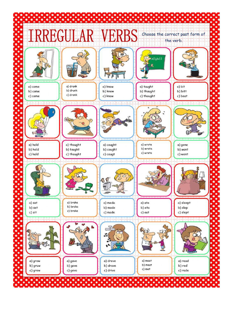 Irregular Verb List Document | PDF
