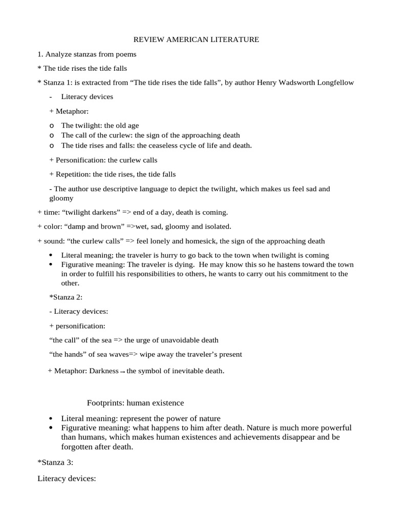 Review American Literature | PDF