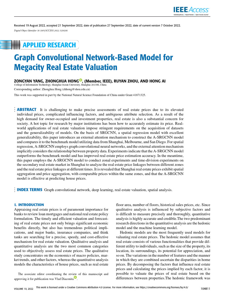Graph Convolutional Network-Based Model For Megacity Real Estate Valuation | PDF | Regression ...