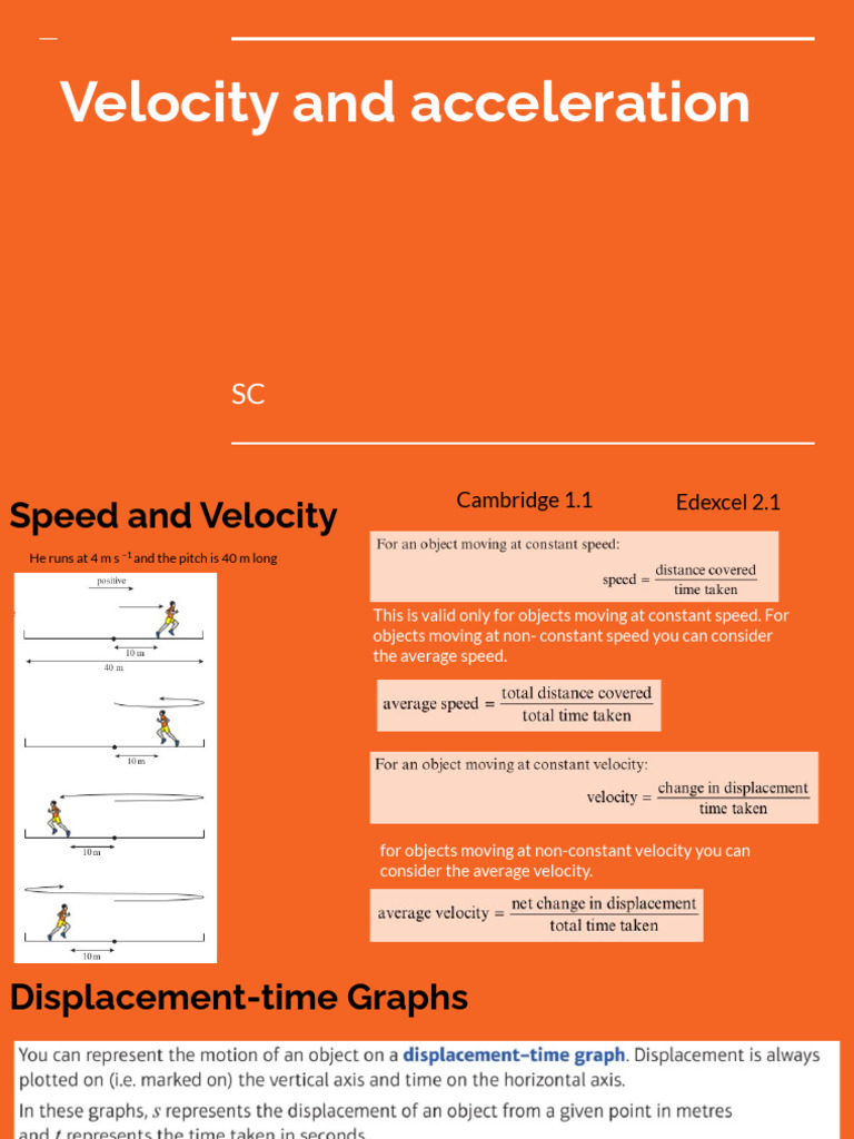 Velocity and Acceleration | PDF
