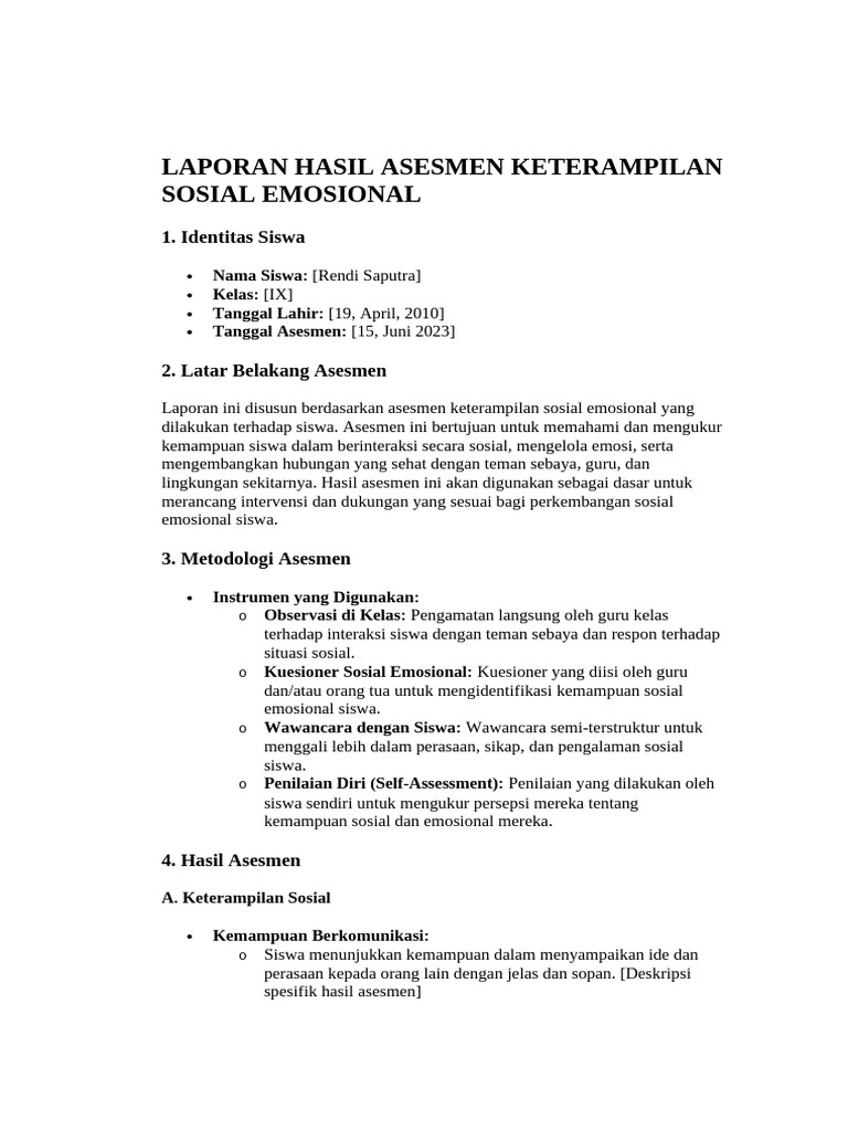 Laporan Hasil Asesment KSE | PDF