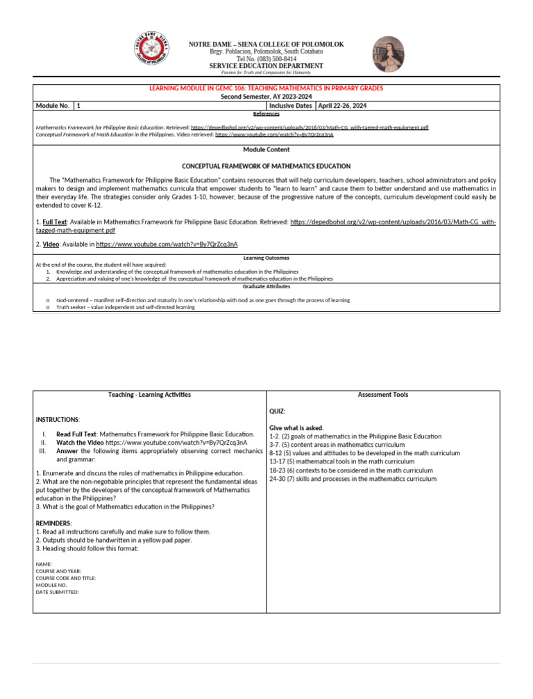 GEMC-106_MODULE-1 | PDF