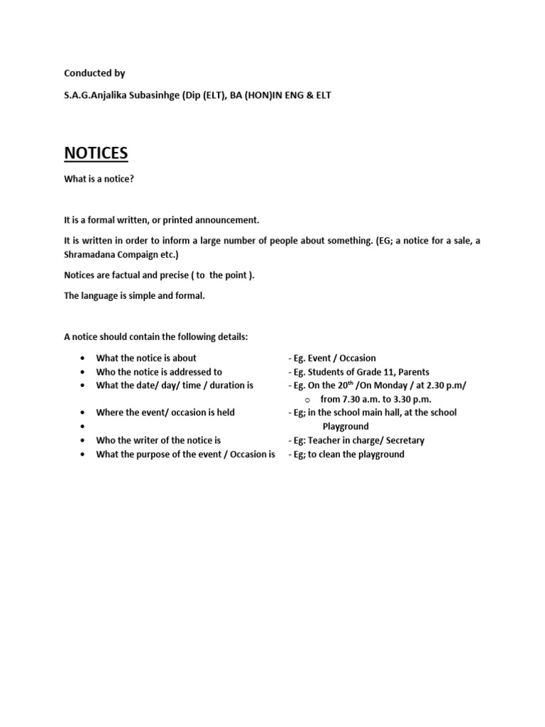 Notices | PDF