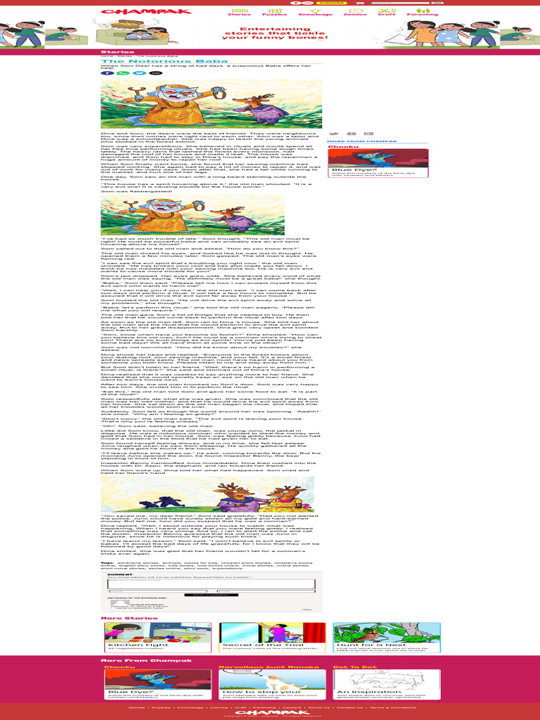 The Notorious Baba - Stories For Children From Champak 1 | PDF