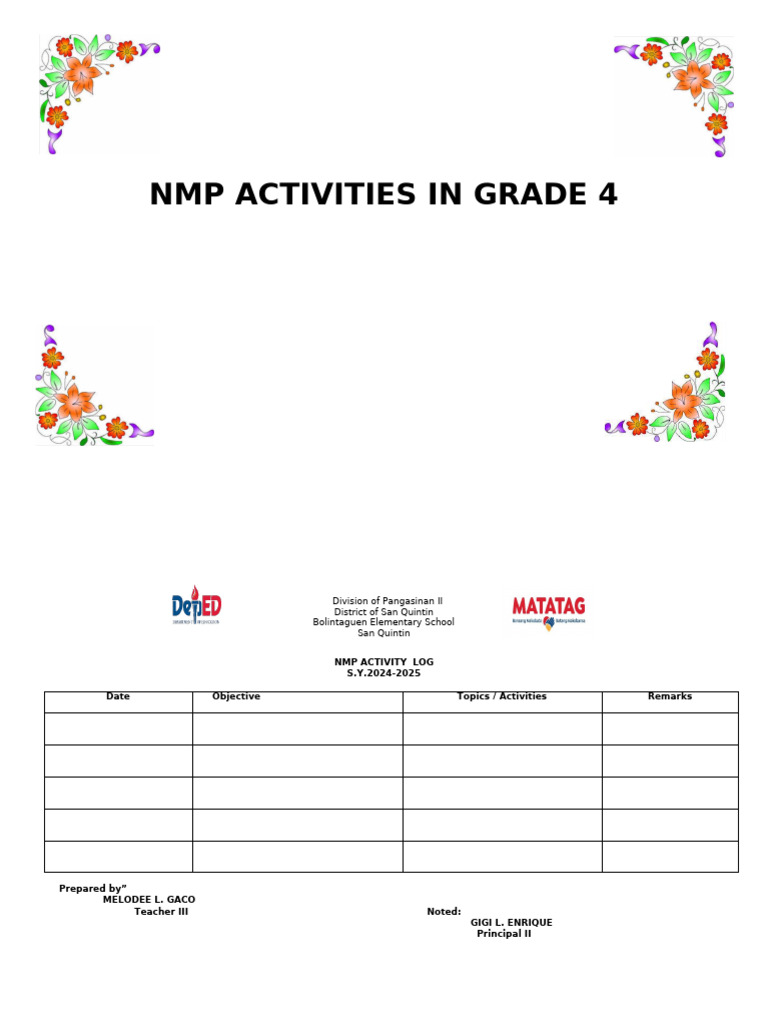 NMP Activities | PDF