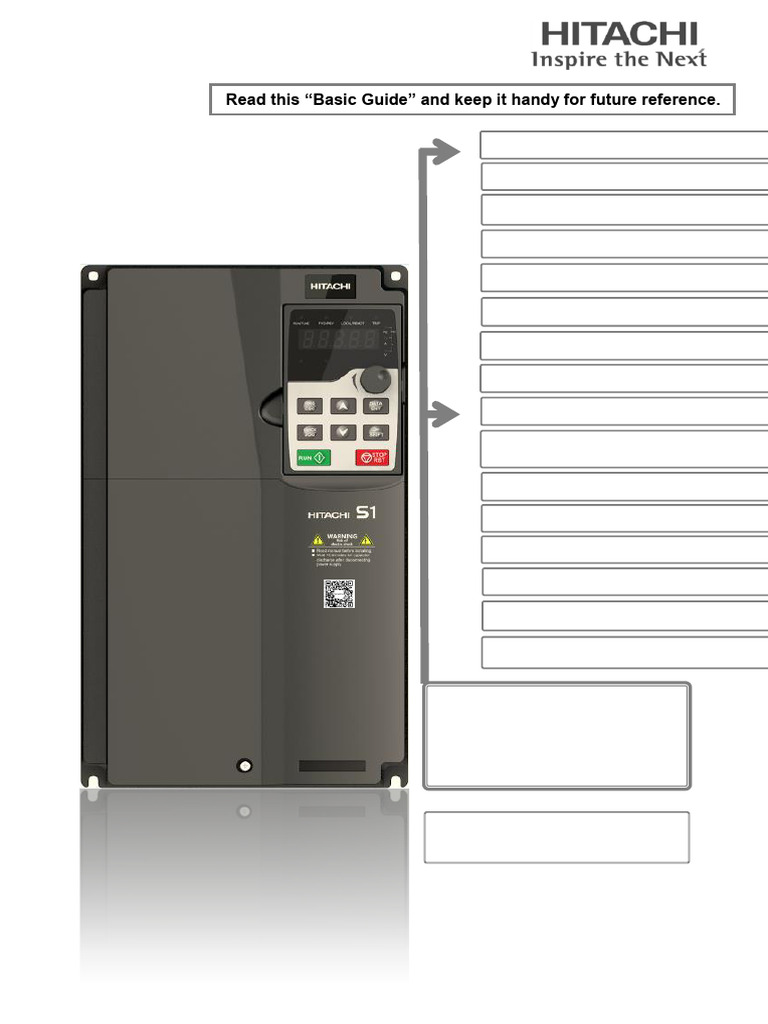 HITACHI S1 English Manual - V1.2 | PDF