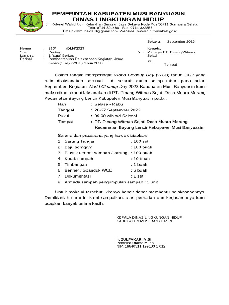 Surat WCD 2023 | PDF