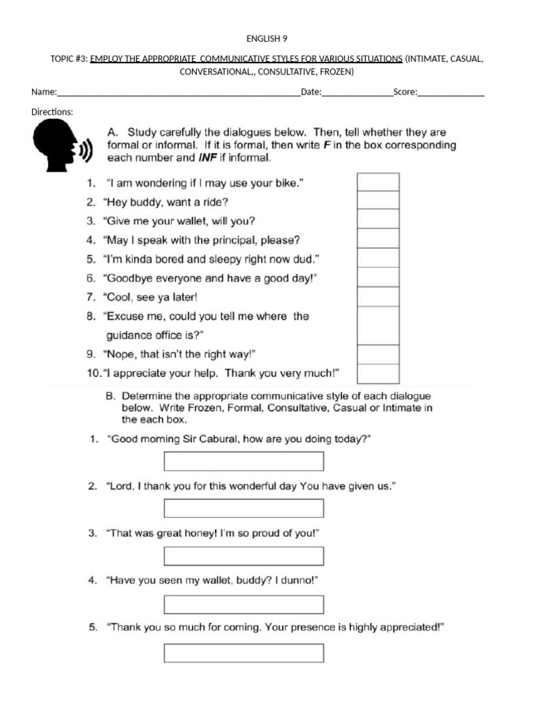 Communicative Styles Pdf