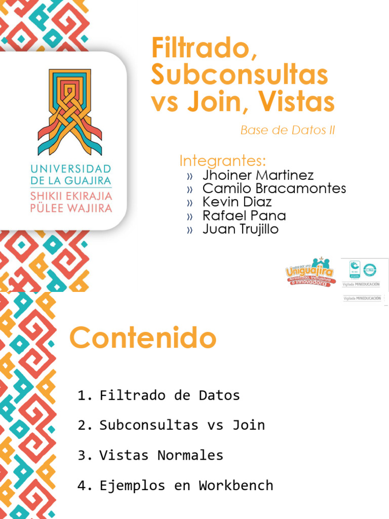 Exposicion I - Base de Datos II | PDF | SQL | Bases de datos