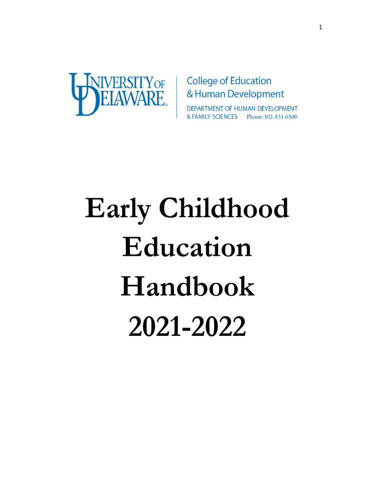 ECE Handbook 21 22 | PDF | Early Childhood Education | Teachers