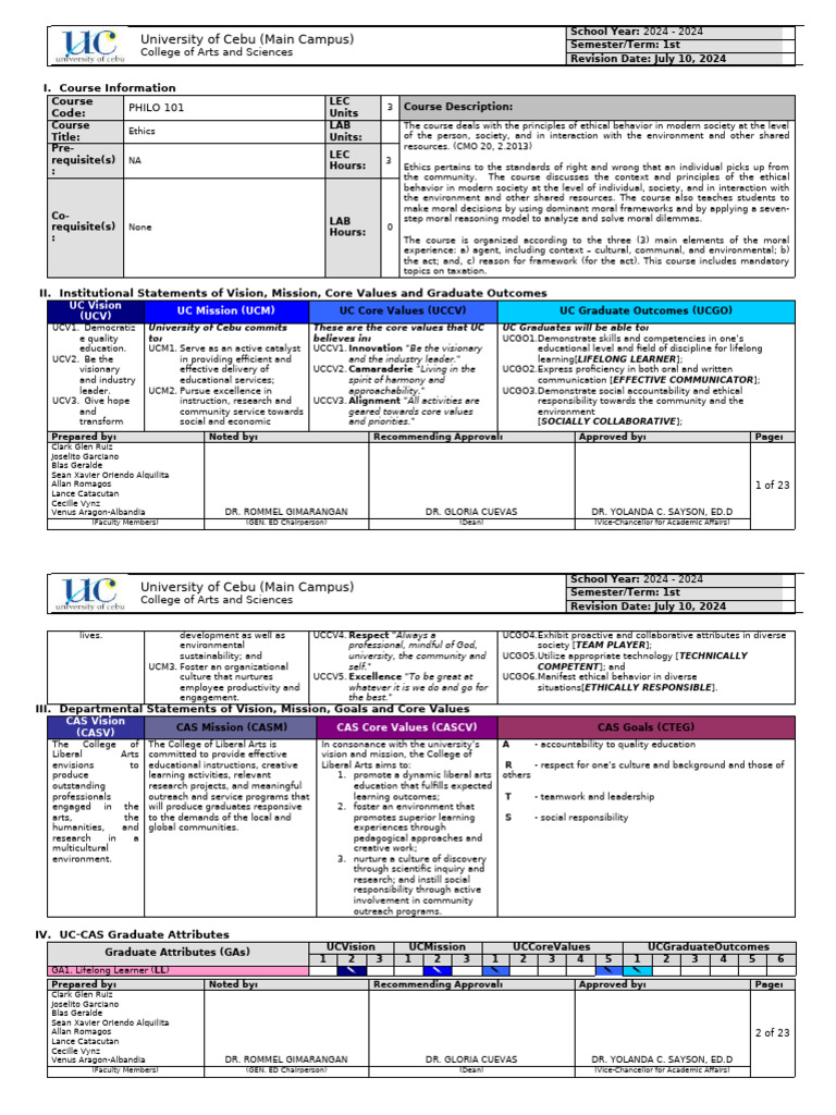PHILO 101 OBE Syllabus For Friday Presentation | PDF