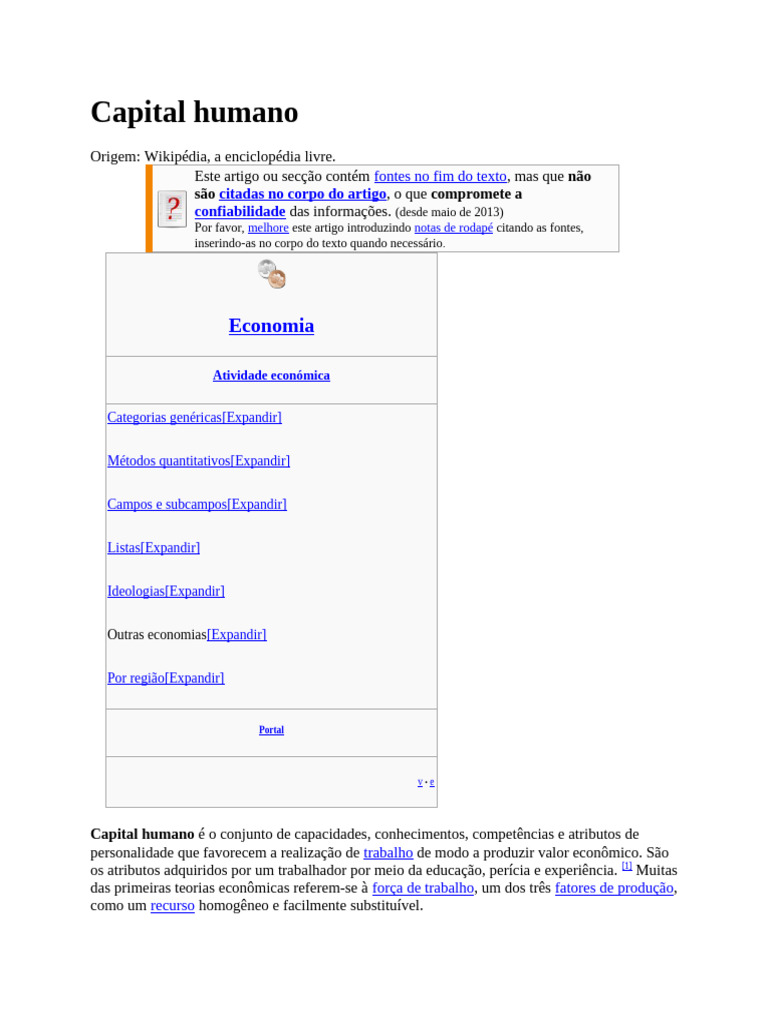 Capital Humano | PDF