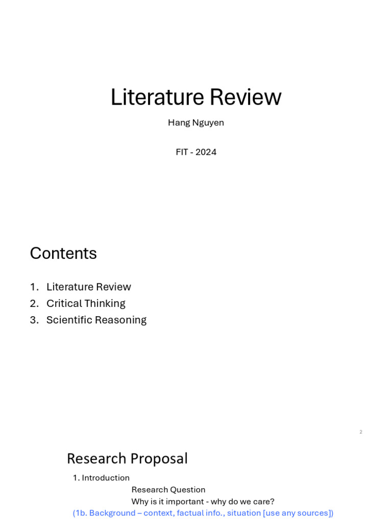 Lecture3_LitReview | PDF