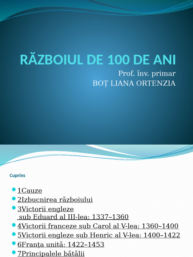 Razboiul de 100 de Ani 2 | PDF