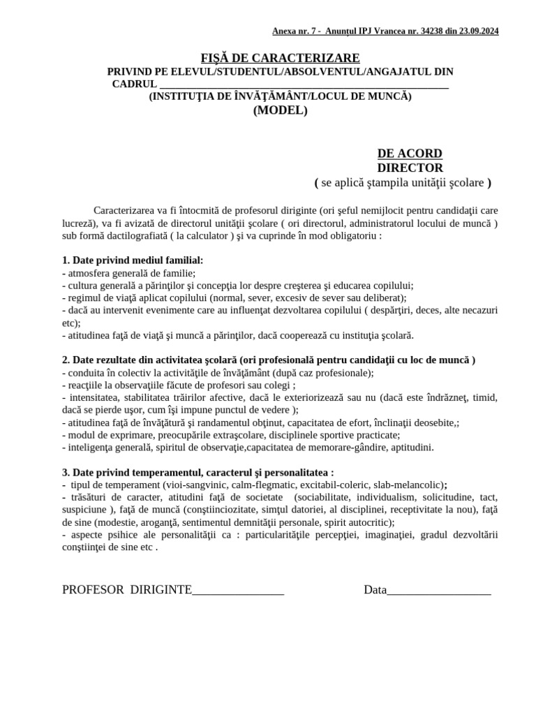 24-09-23-04-46-06anexa 7 Anunt - Model CARACTERIZARE | PDF