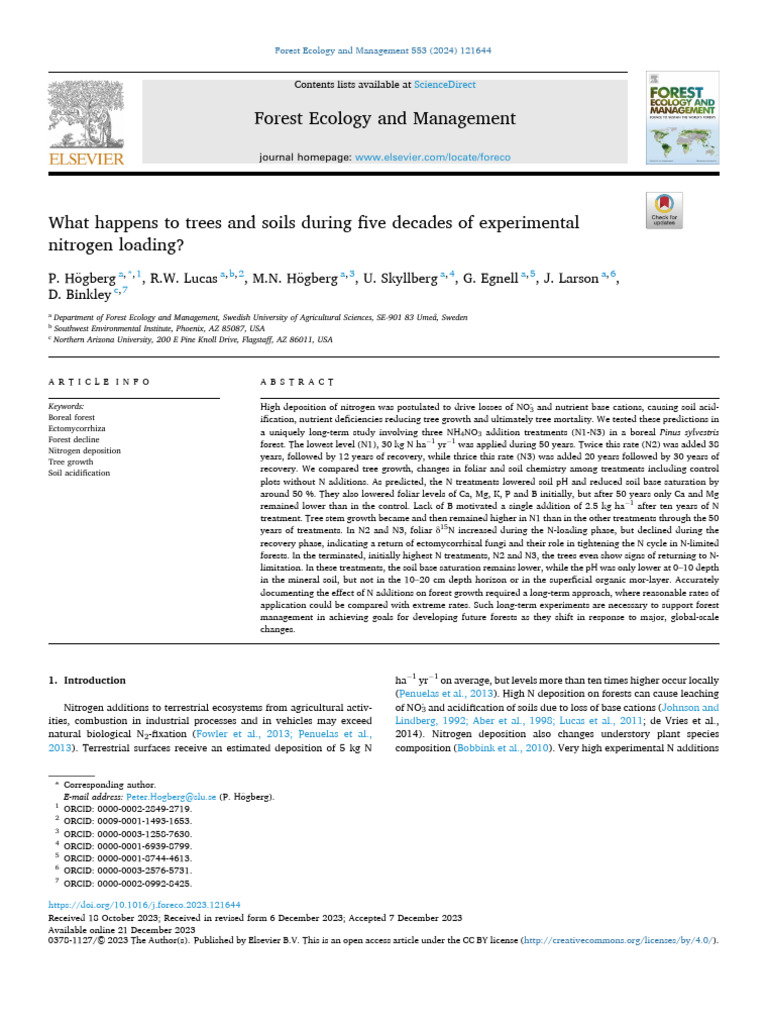 Forest Ecology and Management | PDF
