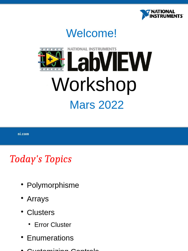 LabVIEW Proficiency Workshop 2 | PDF