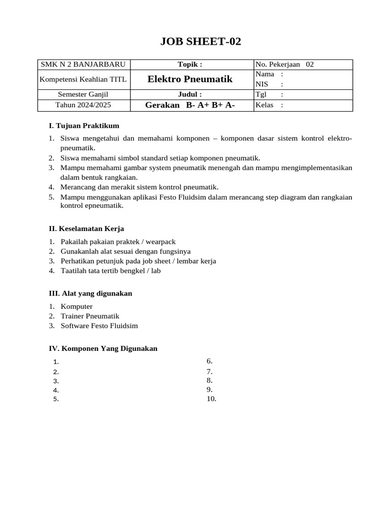 Job Sheet 2 | PDF