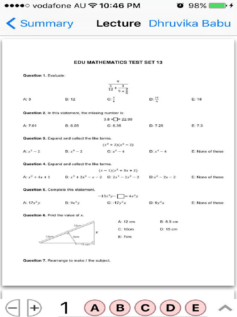 Maths Edu 13 Q | PDF