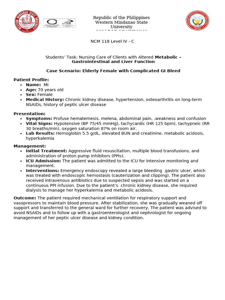 Case Scenarios | PDF