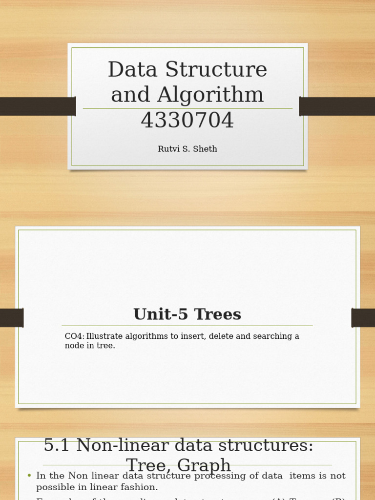 Data Structure and Algorithm Unit 5 Trees | PDF | Algorithms And Data ...
