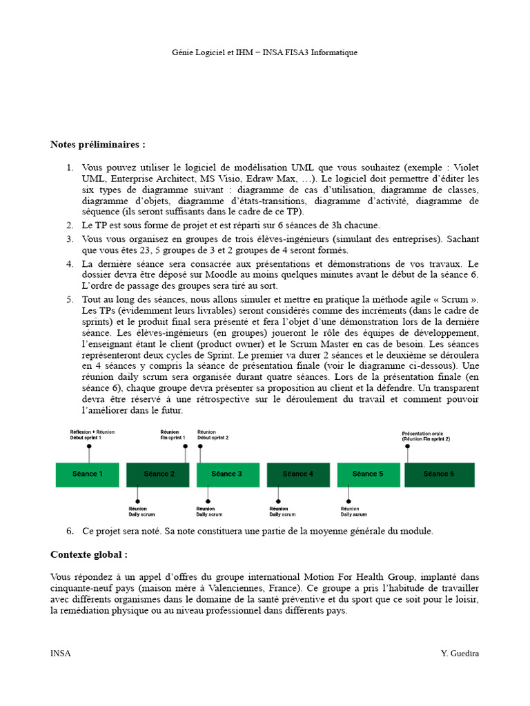 Sujet de TP GL Et IHM FISA3 | PDF