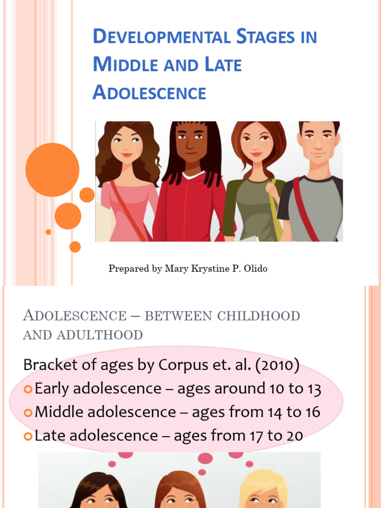 Developmental Stages in Middle and Late Adolescence | PDF