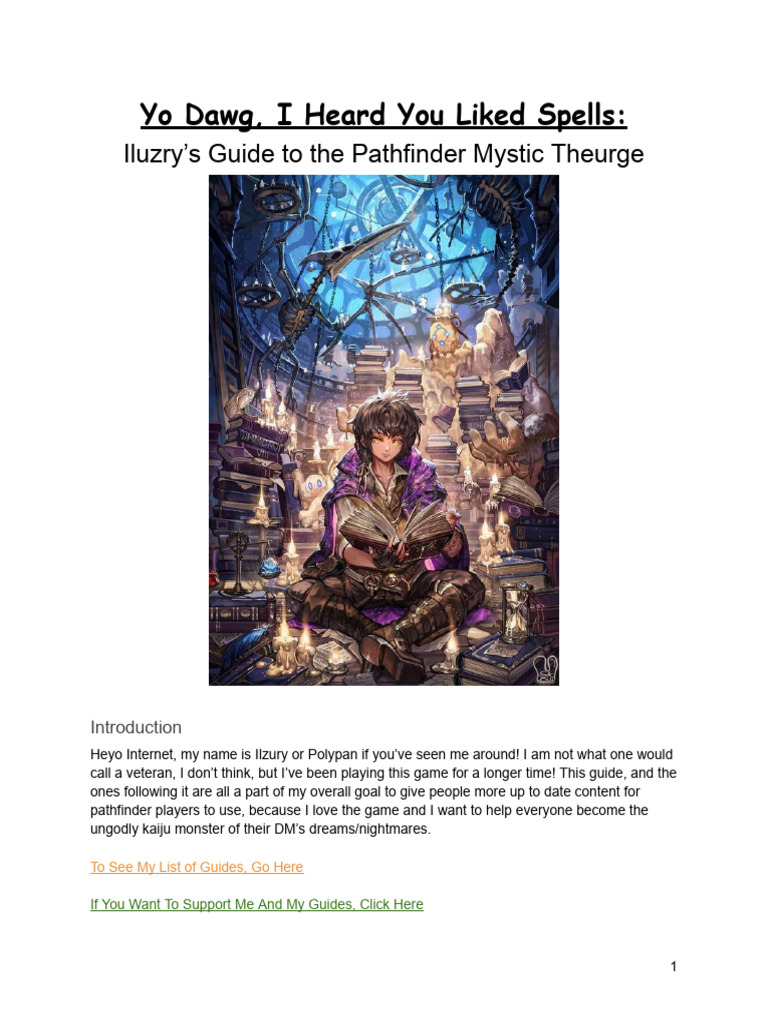 Iluzry's Mini-Mystic Theurge Guide | PDF