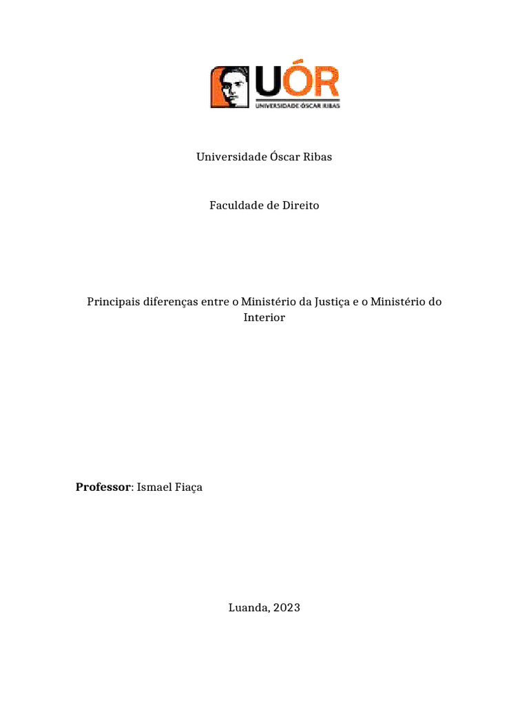 Universidade Óscar Ribas | PDF