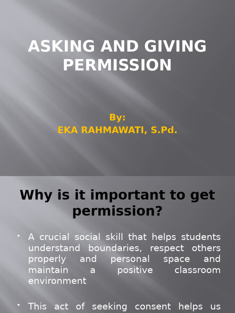 Asking and Giving Permission-1 | PDF