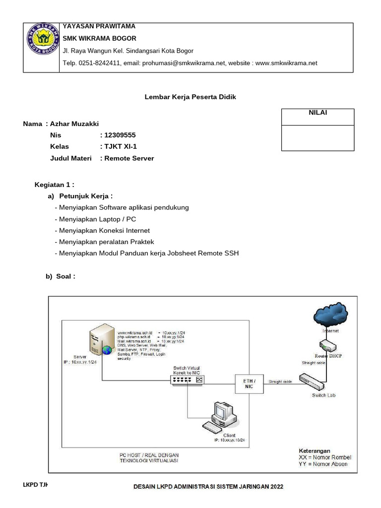 LKPD-2.2 ASJ (Remote Server-Install SSH) | PDF