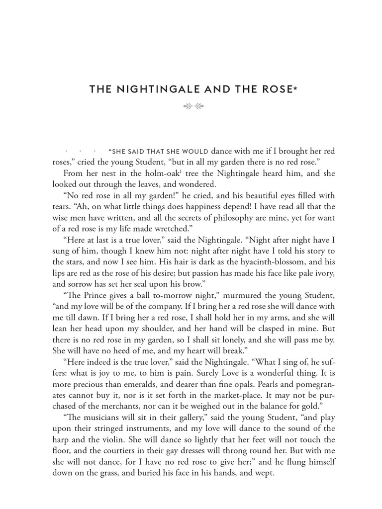 The Nightingale and The Rose | PDF
