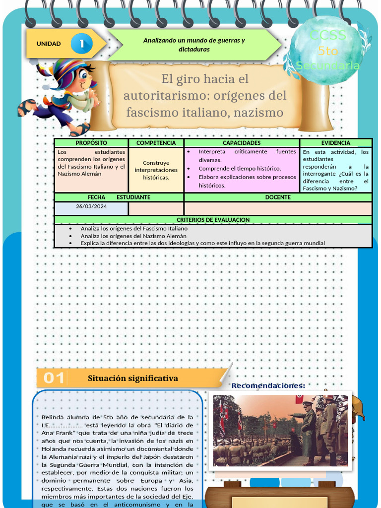 Ficha de Actividad CCSS 5°-Semana 1 | PDF