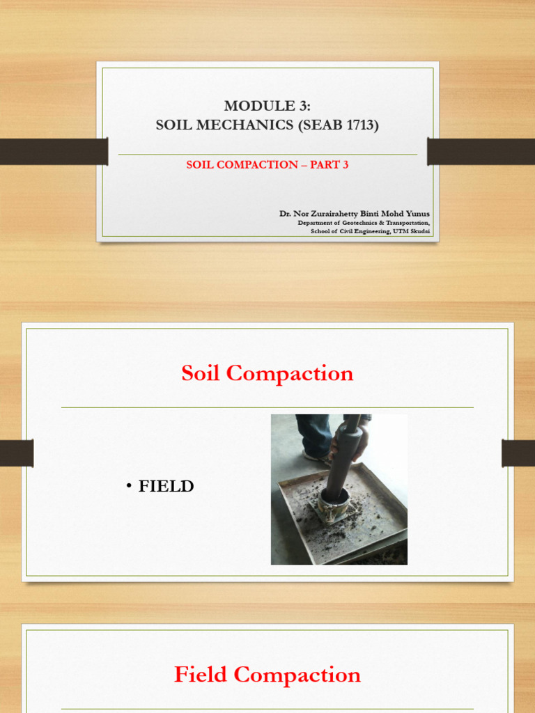 Lecture 3 Part 3 - Soil Compaction | PDF