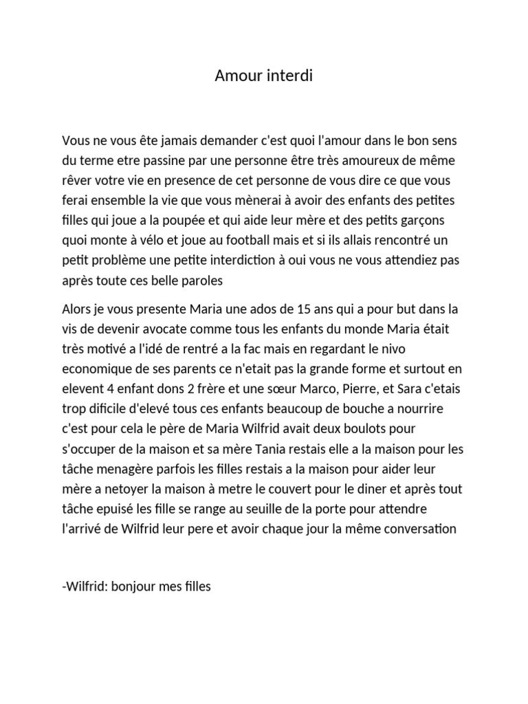 Amour Interdi-WPS Office | PDF