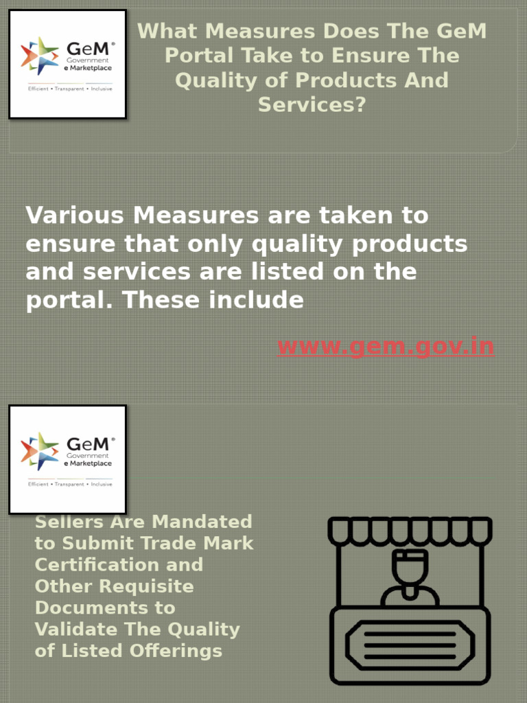 What Measures Does The GeM Portal Take To Ensure The Quality of ...