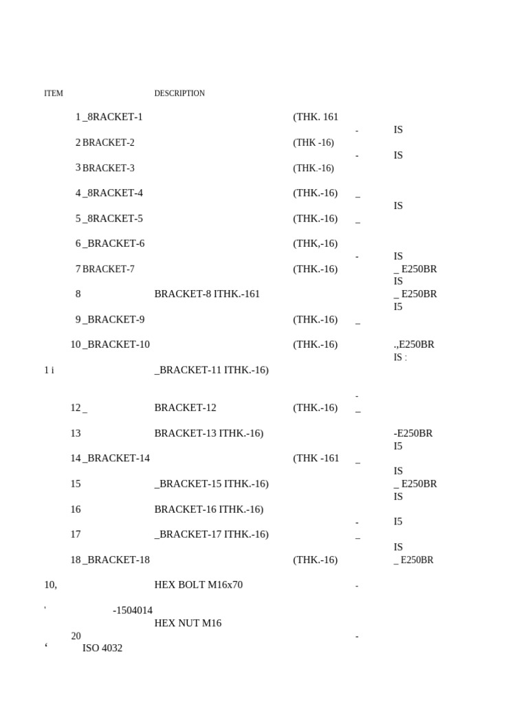 Bracket-2 (THK - 16) - Bracket-3 (THK.-16) - : Item Description | PDF