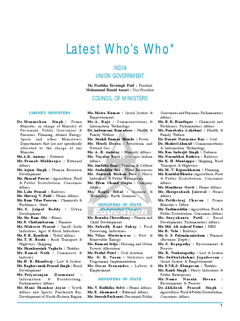 Latest Who's Who | PDF