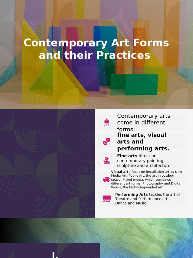 Overview of Contemporary Art Forms | PDF | The Arts | Paintings