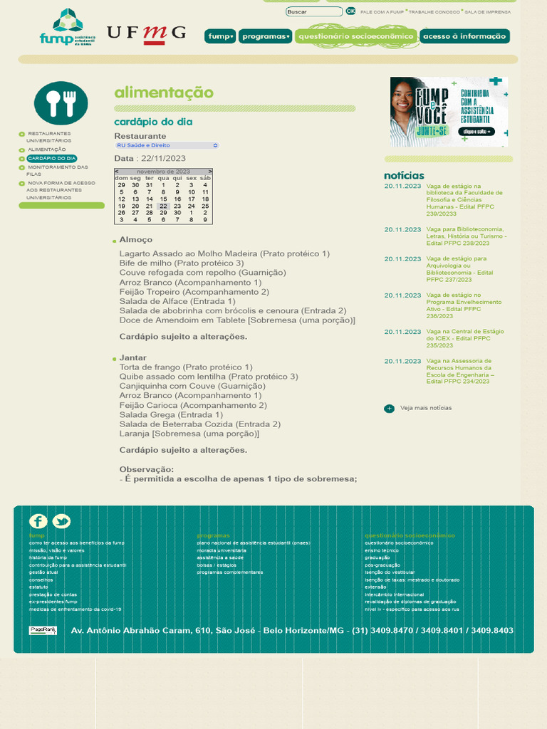 Fump - Cardápio | PDF