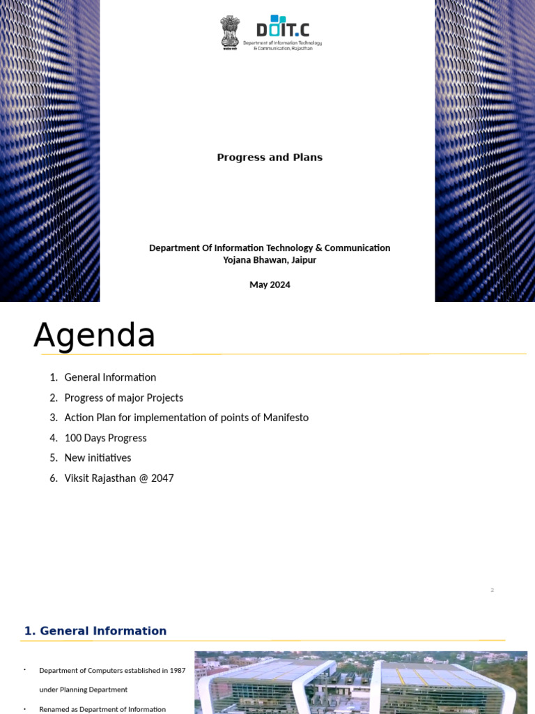 Progress and Plans - DoITC | PDF