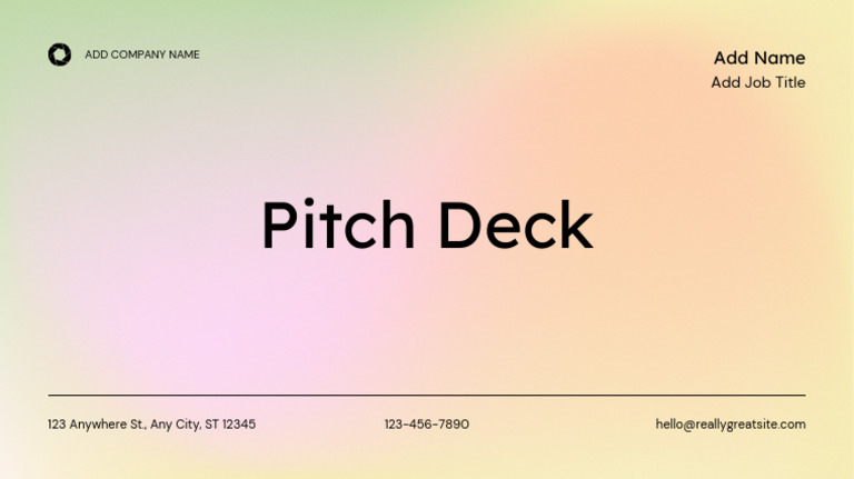 Yellow Pink Professional Gradients Pitch Deck Business Presentation ...