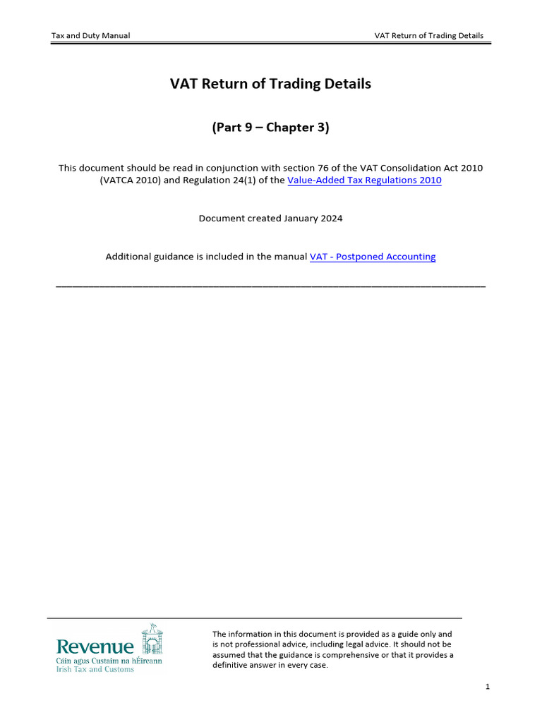 VAT-RTD Manual | PDF