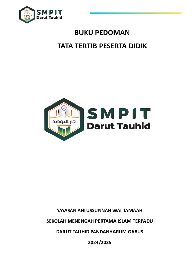 Tata Tertib Peserta Didik SMPIT 2024-2025 | PDF