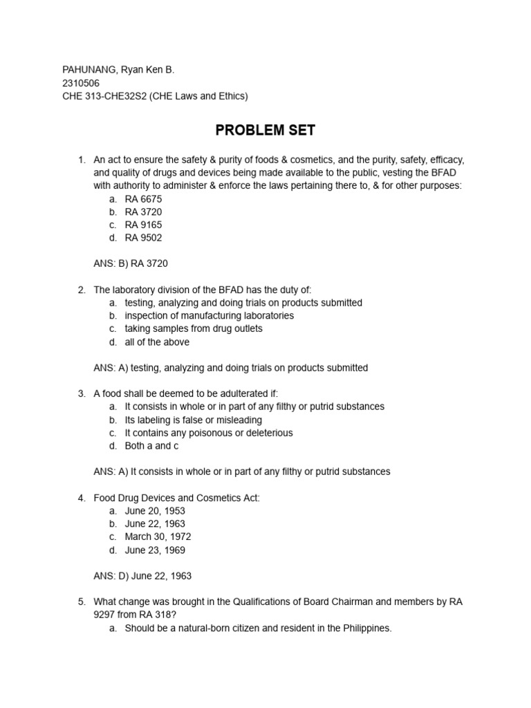 PAHUNANG_CHELAWS - PROBLEM SET | PDF