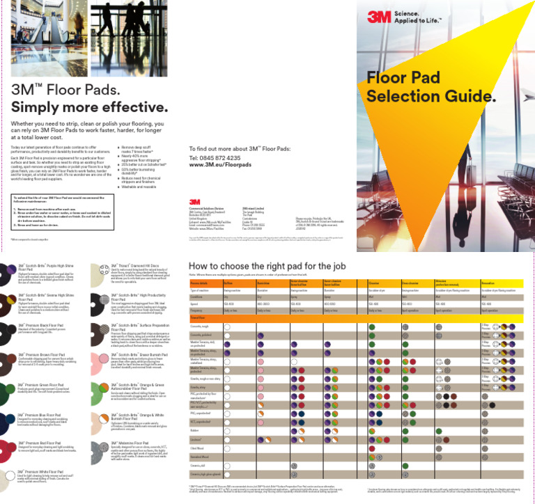 3m Cws Floor Pad Selection Guide | PDF