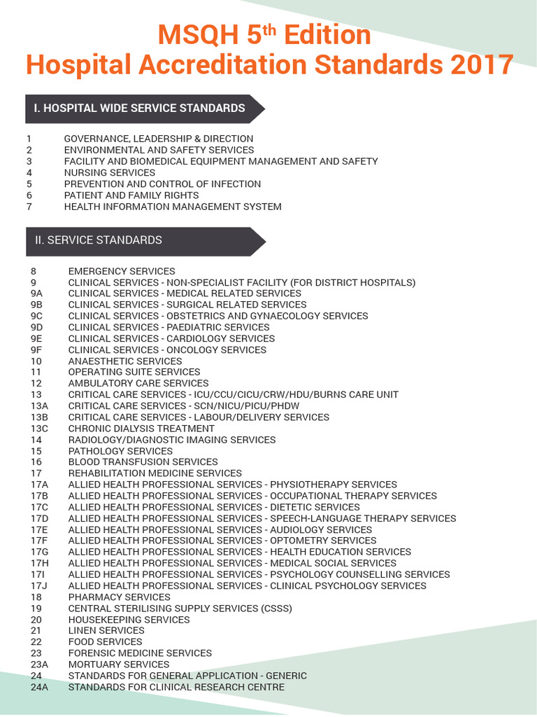 List of Service Standards | PDF