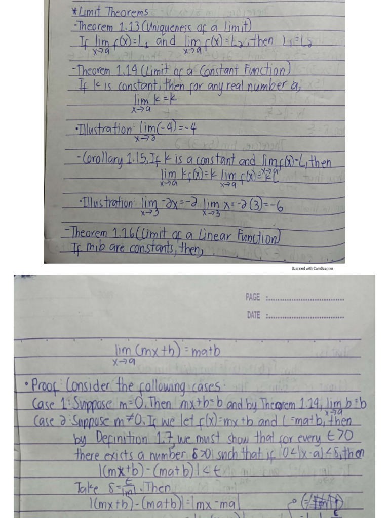 Theorems On Limits Pdf